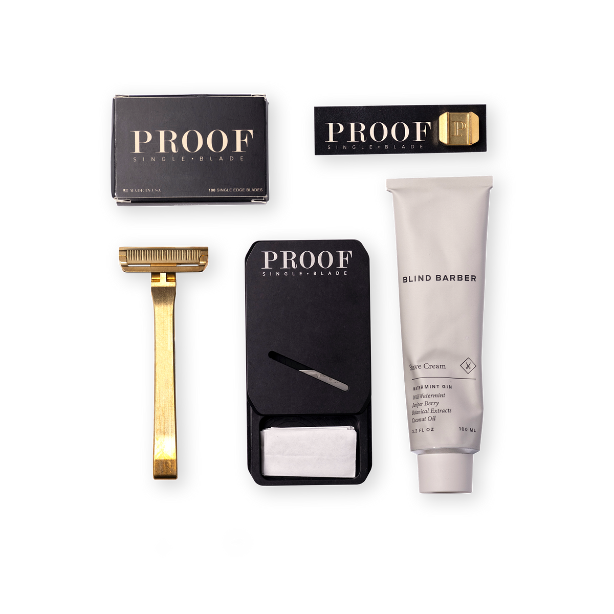 Reserve Brass Shave Kit